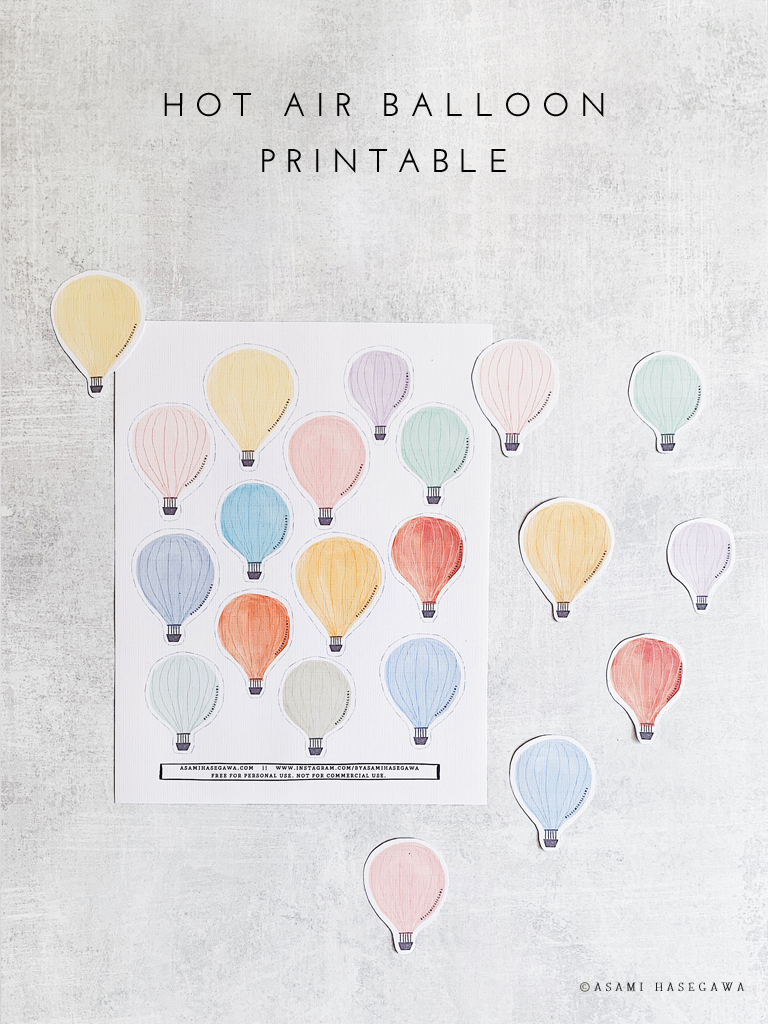 Free Hot Air Balloon Printable – ROCK PAPER SCISSORS